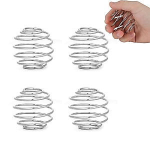 BooMetCheer 4 Pcs 2.1-Inch Large Size Shaker Balls for Protein Shakes,Milkshake and Salad Dressing,Stainless Steel Shaker Ball,Blender Ball Replacement