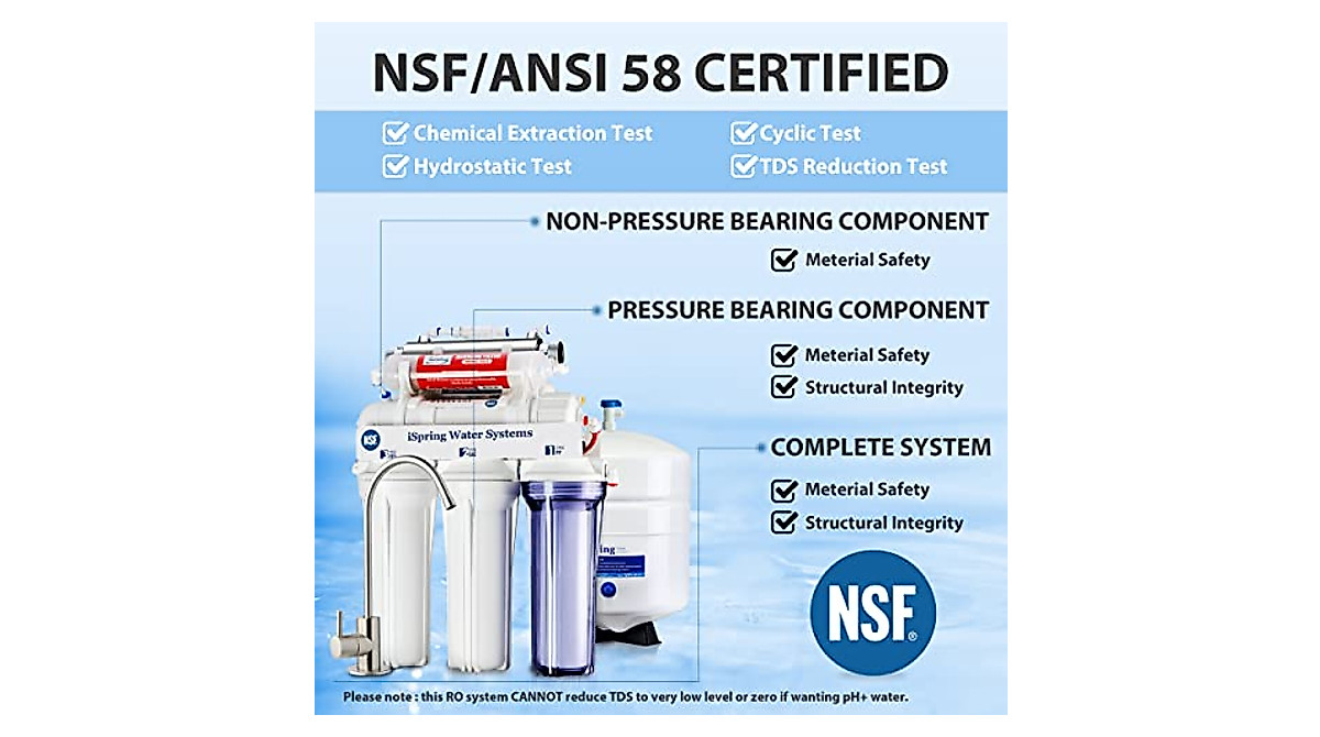 iSpring RCC7AK-UV, NSF Certified, 75GPD 7-Stage Under Sink Reverse ...