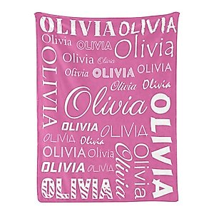 remberever Personalized Name Blanket for Adult Kid Custom Baby Blanket with Name for Boy Girl Name Blanket Personalized Kids
