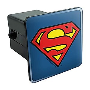 Superman Classic S Shield Logo Tow Trailer Hitch Cover Plug Insert