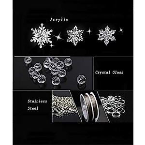 Snowflake Beaded Curtain Crystal Room Divider for Souvenirs Wedding Decor Shopwindow,9 (Size : 240 * 120CM)