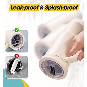 40 Oz Tumbler Flip Straw Lid for Stanley Quencher, Silicone Leak Proof Replacement Cover Reusable, Splash Resistant Cup Lids Accessories with Cleaning Brush Set