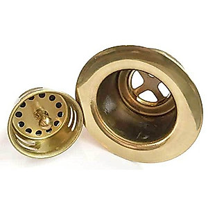Brass Bar Sink Drain (220-BRS) 2" Bar Junior Duo Basket Strainer for Brass Bar Sinks