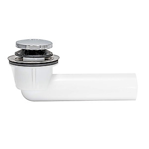 EZ-Flo 1-1/2 Inch Two-Hole Bath Waste Drain, Plastic Tubular with Chrome Trim, 35217