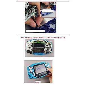 GBA IPS V2 Mod Kit IPS Screen LCD Kits for GBA Backlight LCD Screen 10 Levels Brightness LCD V2 Screen For GBA Console With Light Blue Clear Pre-Cut Shell