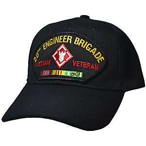 Military Productions 20th Engineer Brigade Vietnam Veteran Cap Black