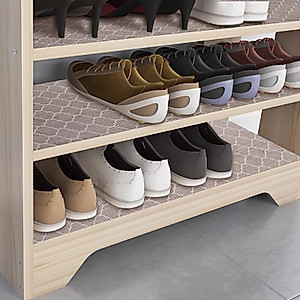 Shelf Liner and Drawer Liner, 12IN x 20FT Non-Slip Kitchen Cabinet Liner, Non-Adhesive Waterproof Durable EVA Cupboard Liner with Print for Shelves, Refrigerators, Cabinets and Storage