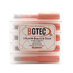 Dry Diamond Core Drill Bit, BGTEC 5Pcs 6mm 6mm 6mm 8mm 10mm Vacuum Brazed Hole Saw with Triangle Shank for Porcelain Tile Ceramic Granite Marble Masonry