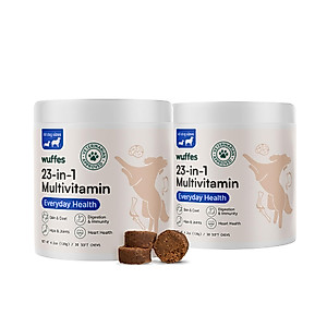Wuffes 23-in-1 Chewable Dog Multivitamin&Supplements Bundle - Dog Multivitamin for Small&Large Breed - 2 Pack - 60 Count