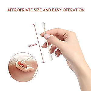 Cotton Swabs 2000ct(20 Pack),Double-Tipped Cotton Buds,Cotton Swabs with Wooden Sticks,Cotton Swabs for Ears,Makeup,Daily Cleaning