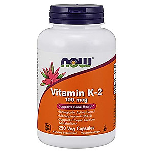 Now Foods Vitamin K-2, 250 Vegetable Capsule