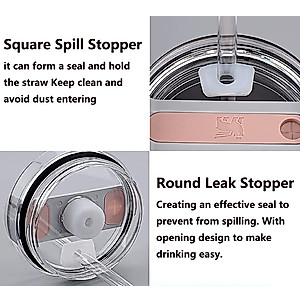 Spill Stopper Silicone for Stanley 40oz|30 oz Tumbler with Handle, Compatible with Quencher H2.0 Flowstate Tumbler 40oz/30oz Stanley Cup Accessories Stanley Spill Stopper 8pcs