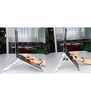 YLYAJY Laptop Stand Desk Tray for Bed, Aluminium, Adjustable Portable Folding Standing Desk Computer Riser (Color : D)