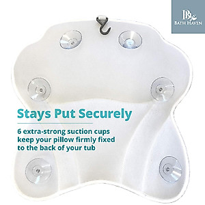Bath Pillow for Tub, Luxury Bathtub Pillow Head and Neck Support, Relaxing Spa Cushion Head Rest for Tub, Bathtub Accessories for Women and Men with Quick Drying 3D Air Mesh Portable Washable