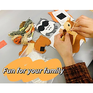 BLYNN Dinosaur Animals Craft Kit Forest Creatures DIY Sewing Felt Plush Animals for Kids Beginners Educational Sewing Set Girls and Boys Art Craft Kits (Puppy)