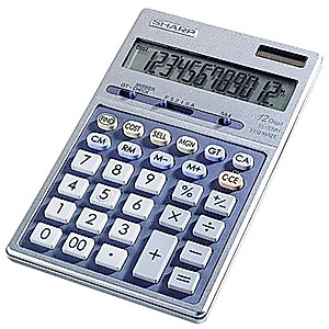 Sharp EL339HB Semi-Desk Executive Metal Top 12-Digit Calculator