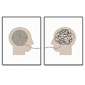 Talking Helps Office Wall Decor Therapy Art Therapist Office Decor Mental Health Wall Art Counsellor Office Poster Talking Heads Workplace Art Print Set of 2 Prints, No Framed (11x14 INCH)