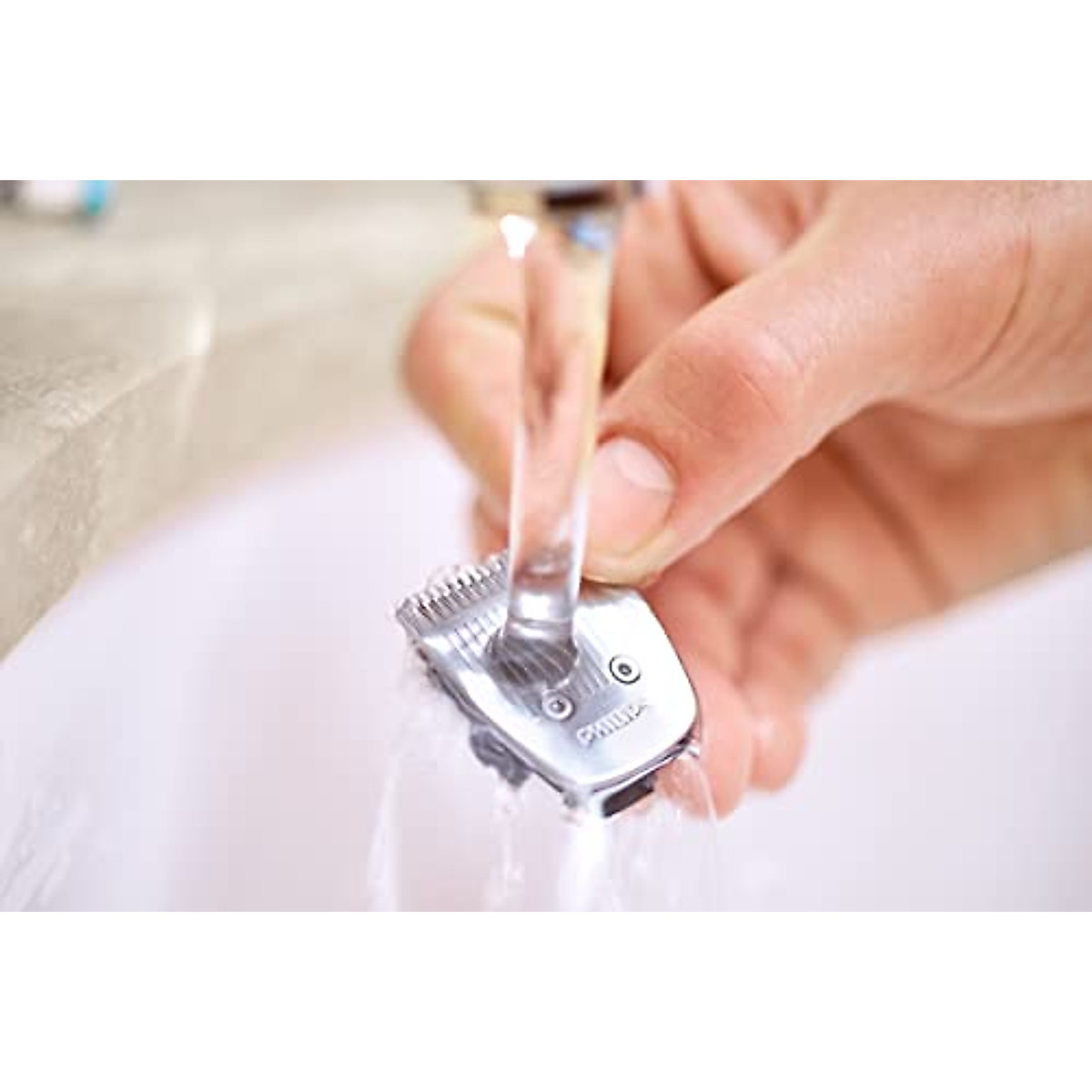 Philips Norelco Multigroomer All-in-One Trimmer Series 5000, 18 Piece Mens Grooming Kit, for Beard Face, Hair, Body Hair Trimmer for Men, No Blade Oil Needed, MG5750/49