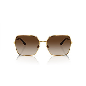 Dolce & Gabbana DG2242-02/13 Sunglasses GOLD w/BROWN GRADIENT DARK BROWN 57mm