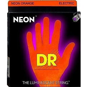DR Strings Hi-Def NEON Orange Coated Medium 7-String Electric Guitar Strings (10-56)