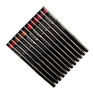 Beauty Spot 12 Colors Retractable Waterproof Lip Liner Set, Roll It Up Auto Lip Pencil, Long Lasting Fade Resistant