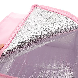 LABRIMP Cake Insulation Bag Deliveries Portable Food Insulated Bag Takeout Door Cake Insulated Bag with Handle Insulated Food Bag Cake Packaging Insulated Bag Pink Non-woven Bags
