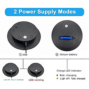 QINMAY 360 Degree Rotating Display Stand,360 Degree Photography Turntable with Remote Control,5 PVC Backgrounds,Battery/USB Power Supply for Photography Product Shows