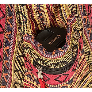 Tribe Azure Red Hobo Messenger Shoulder Bag Large Roomy School Sling Travel Camping Beach Cross body