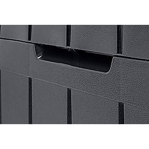 Keter Marvel Plus 71 Gallon Resin Outdoor Box for Patio Furniture Cushion Storage, Grey