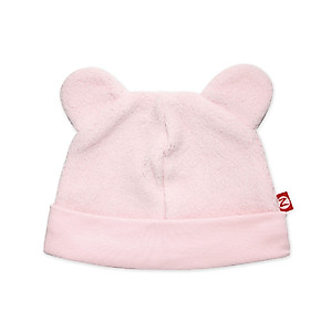 Zutano Unisex Baby Fleece Hat, Winter Baby Hat for Boys and Girls, Cold-Weather Baby Gear, Infant Cap, Baby Pink, 3M