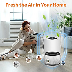 XBWW 4 Packs AP-S0610L Replacement Filters Compatible with MOOKA AP-S0610L Air Cleaner Purifier, 3-in-1 True HEPA Filter, High-Efficiency Activated Carbon Air Filter and Fine Nylon Pre-Filter