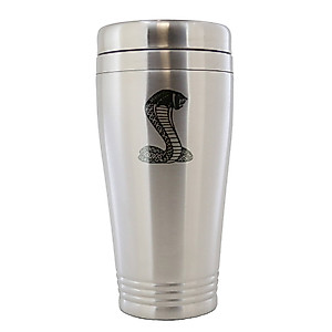 Au-TOMOTIVE GOLD Stainless Steel Travel Mug for Ford Cobra (Silver)