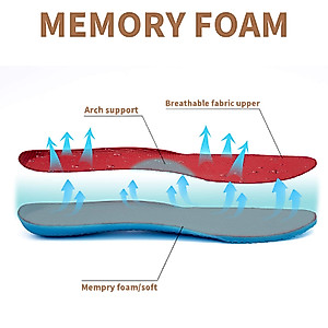 Akk Women's Sneakers - Air Athletic Running Shoes, Non Slip Mesh Fashion Sneakers, Breathable Gym Work Tennis Shoes, Red, Size 6.5