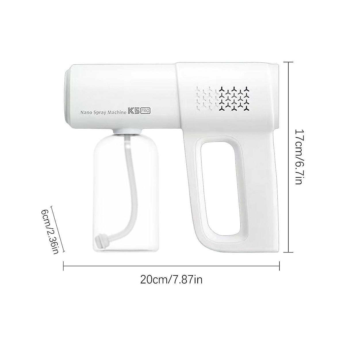 Electrostatic Sprayer, Barber Alcohol Spray Gun, Multipurpose Portable Rechargeable Handheld Pump Sprayer with Blue Light, Sanitizer Spray for Touchless Sanitization