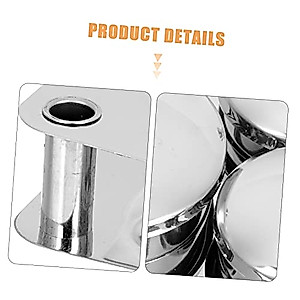 NIYANGLE 5 Sets Nail Dappen Dish Nail Holder Guasha Tool Metal Tray Nail Tool Kit Uñas Acrilicas Nail Art Use Cup Nail Art Cleaning Tool Nail Liquid Holder Nail Brush Nail Polish Bracket