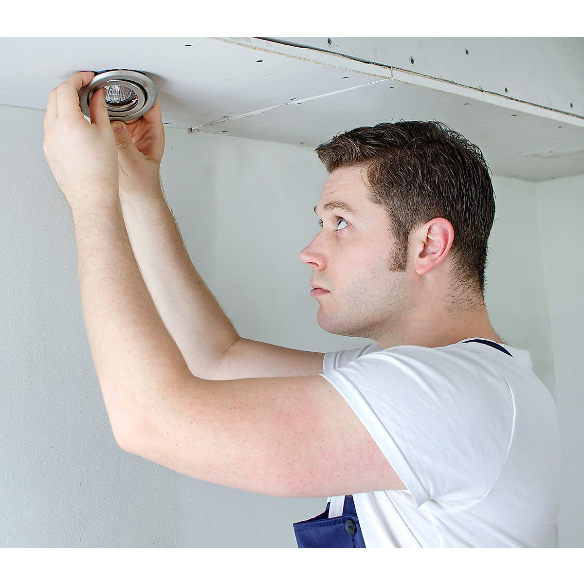 10 Pack-G8 50W 120V Halogen Light Bulbs JCD Type 110v 130v 50 Watt T4 G8 Under Cabinet Puck Lamp 120 Volt Undercabinet Microwave Oven Stove Top Kitchen Appliance Replacement Lighting Bi Pin Clear Lens