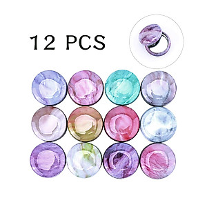 Rolin Roly 12Pcs Tins Jars with Lids Candle Travel Tins Mini Aluminum Cans Round Reusable Tinplate Empty Container for DIY Essential Oils Scented Christmas Candles Tea Candy