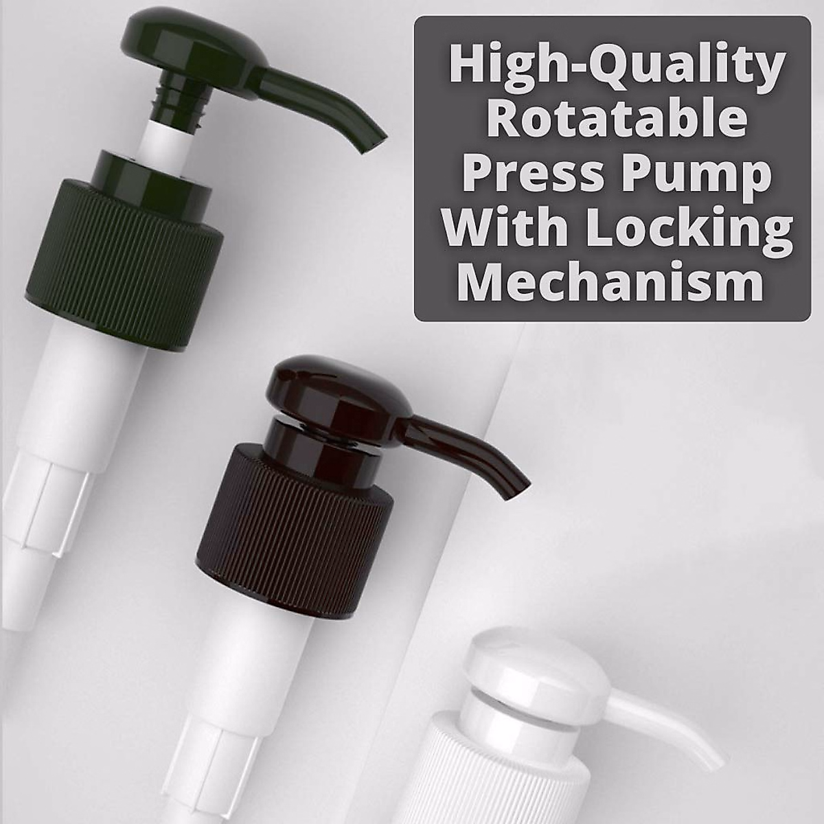 Refillable Pump Bottles - Set of 2-250ml & 450ml (8.5oz/250ml (Green))