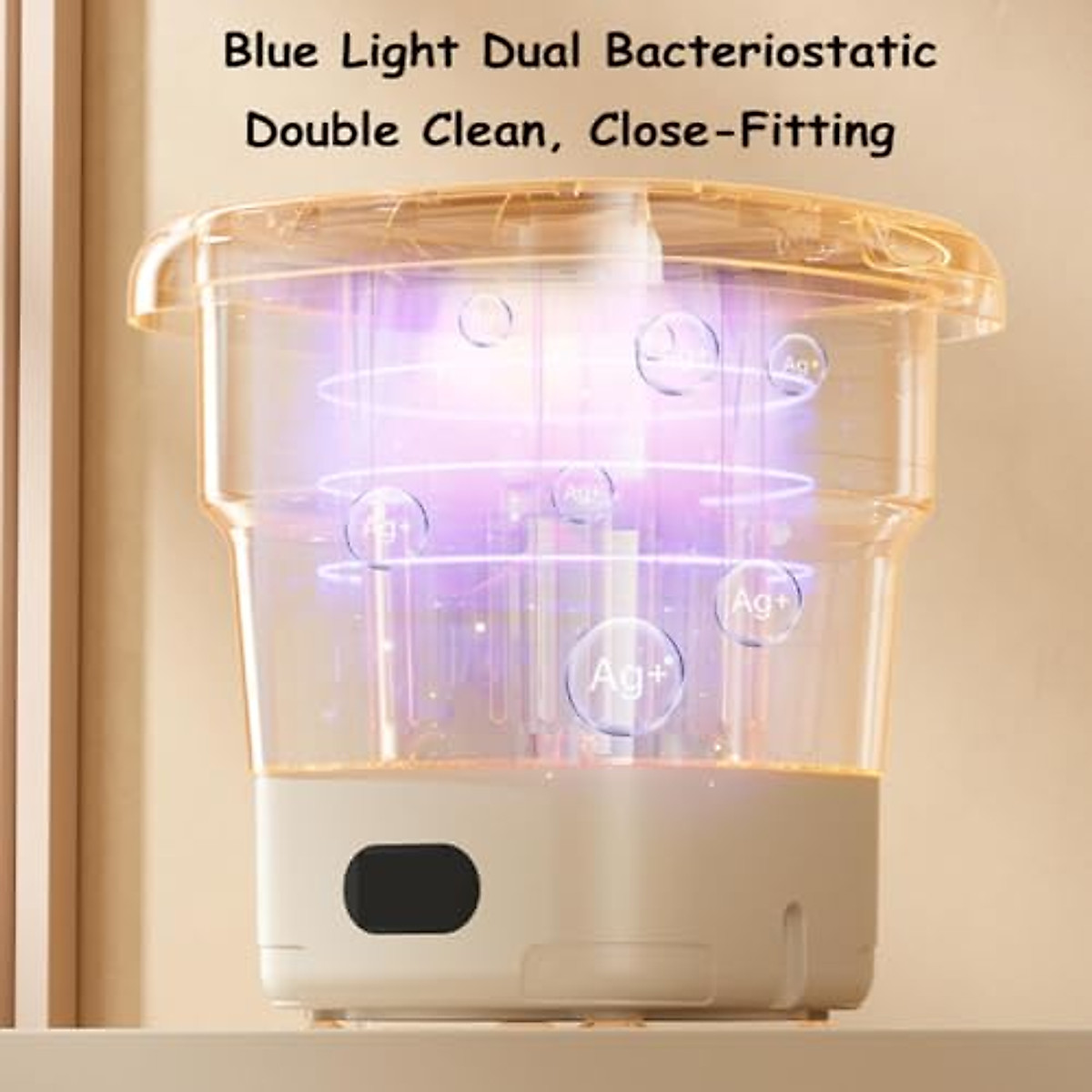 RUVSUN Mini Washer, Portable Washer Machine, Small Washing Machine, Small Dehydration Household Integrated Automatic Convenient Washing Machine, Suitable for Rv and Other Locations