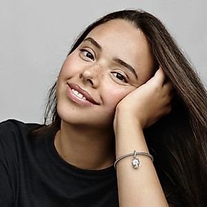 Pandora Snowflake Snow Globe Dangle Charm - Compatible Moments Bracelets - Jewelry for Women - Gift for Women in Your Life - Made with Sterling Silver & Cubic Zirconia, No Gift Box