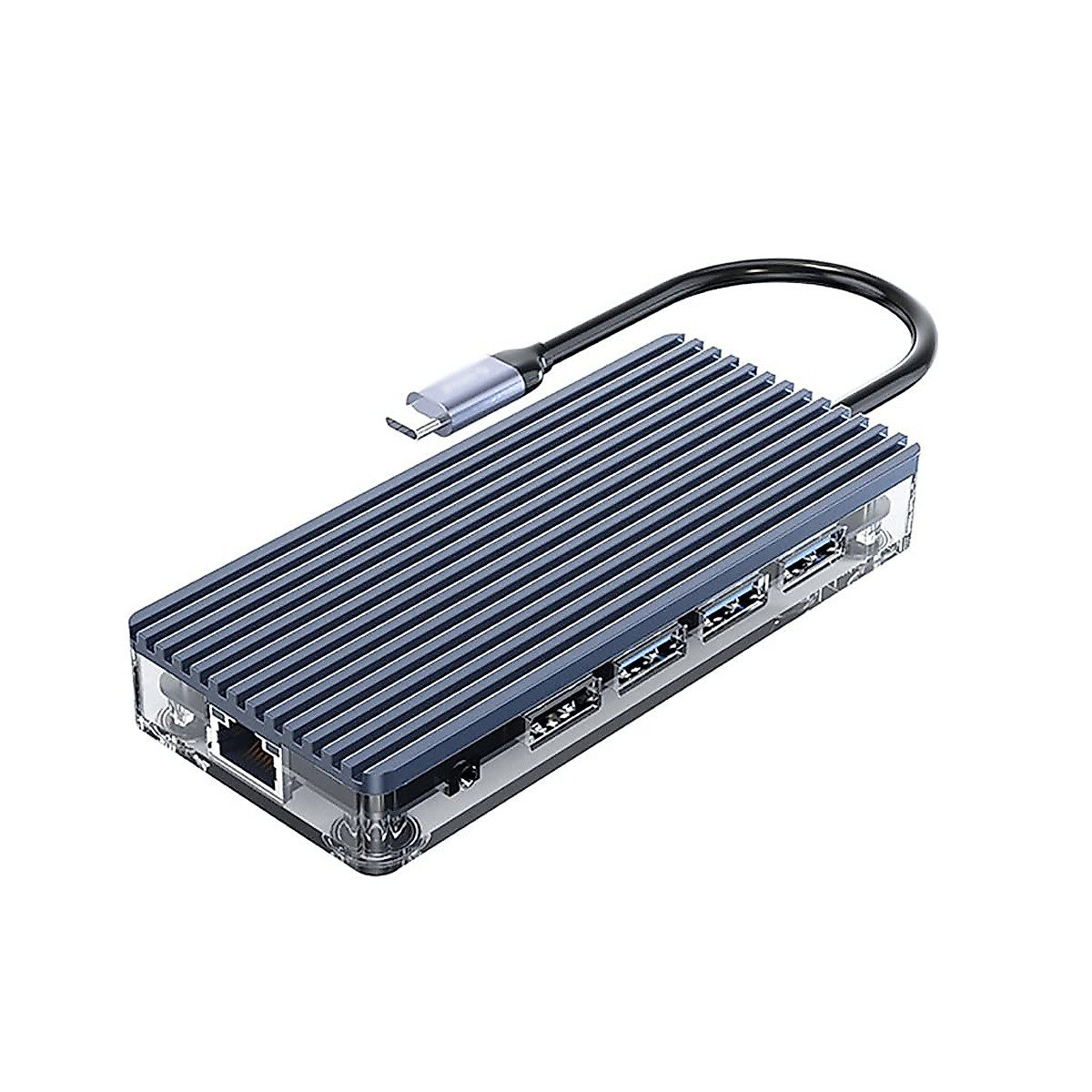 Port Expander USB C Hub 11 in 1 Type C Adapter with HDMI, VGA, 100W PD, 3 USB 3.0, USB 2.0, Ethernet, SD/TF Card Reader, 3.5mm Audio USB Splitter