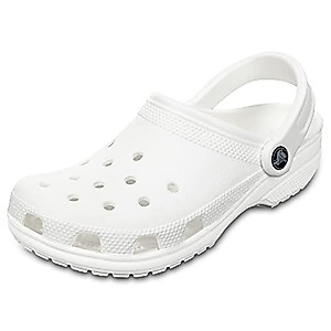 Crocs Unisex-Adult Classic Clogs (Best Sellers), White, 7 Men/9 Women