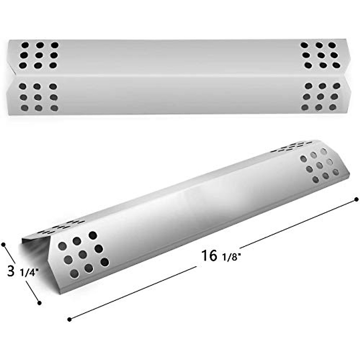 Hongso 5 Burners Pipe Tube and 5 Heat Plates Repair Kit Replacement Parts for Jenn Air Gas Grill 720-0709, 720-0709B, 720-0727, Kitchen Aid 720-0709C, 720-0954, 720-0954A, SBE6415-SPG4515