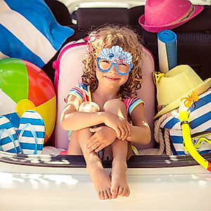 Tenare Mermaid Party Decorations Paper Mermaid Themed Paper Eyeglasses Summer Beach Paper Photo Booth Props(Cute Style, 24 Pieces)