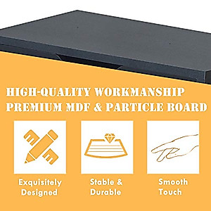 Tangkula Ladder Shelf Bookcase, Free Standing 4-Tier Bookshelf with 2 Storage Drawers, Modern Storage Display Shelving with Drawers, Ideal for Bathroom Home Office (Black)