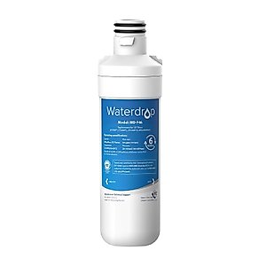 Waterdrop LT1000PC ADQ747935 MDJ64844601 Refrigerator Water Filter, Replacement for LG® LT1000P®, ADQ74793501, ADQ74793502, 46-9980, 9980, LFXC24796S, LSFXC2496D, NSF Certified