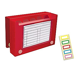 Better Office Products 3 x 5 Inch Index Card Case, 24 Pack, Semi-rigid Plastic, with Clear Index Dividers, Primary Color Assortment