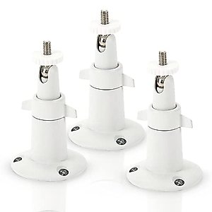 Adjustable Indoor/Outdoor Security Metal Wall Mount Compatible with Arlo Pro/Pro 2/Pro 3/Pro 4/Ultra/Ultra 2, & Others - Ring Stick Up Cam Battery, eufyCam E/2C, Wyze Cam Outdoor/Pan (3 Pack, White)