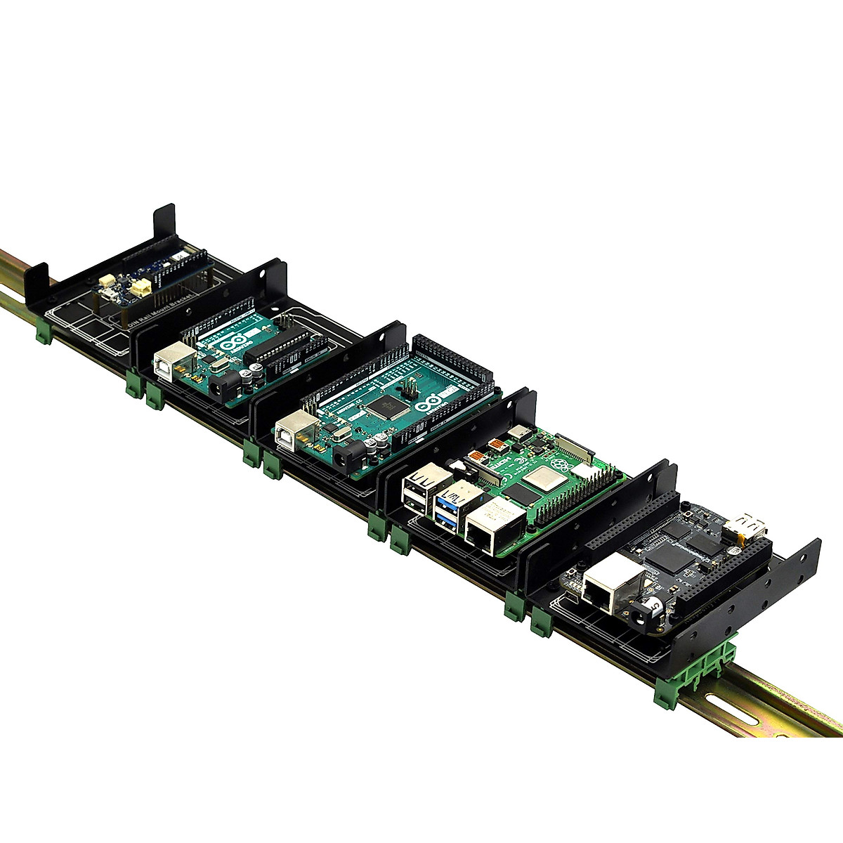 DIN Rail Mount Bracket for Raspberry Pi 1A+ 1B+ 2B 3B 3B+ 4B Zero Arduino Uno Mega Mkr BeagleBone Black