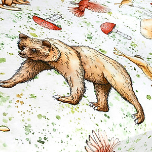 Woodland Animals Design Crib Sheet | Jersey Knit Cotton | Forest Creatures